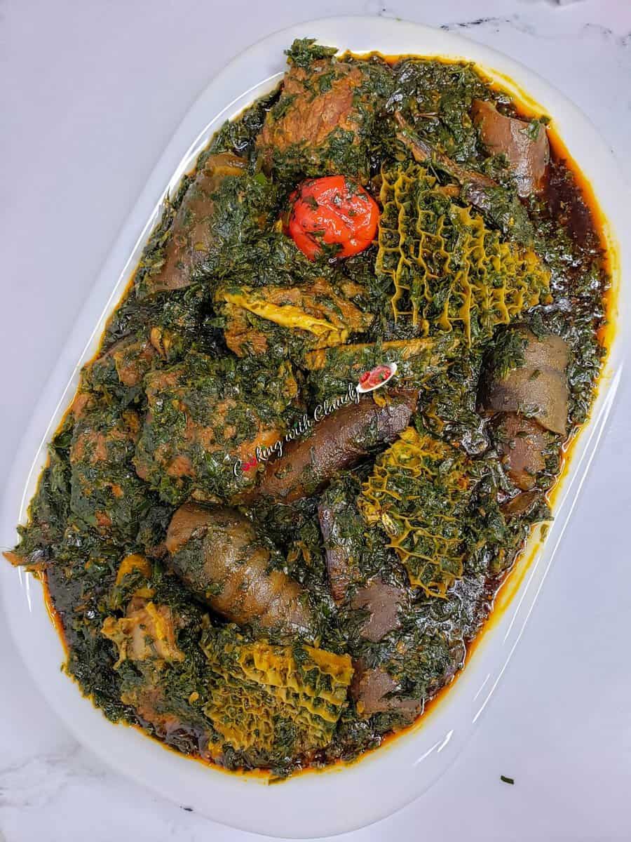 Afang soup - Cooking With Claudy