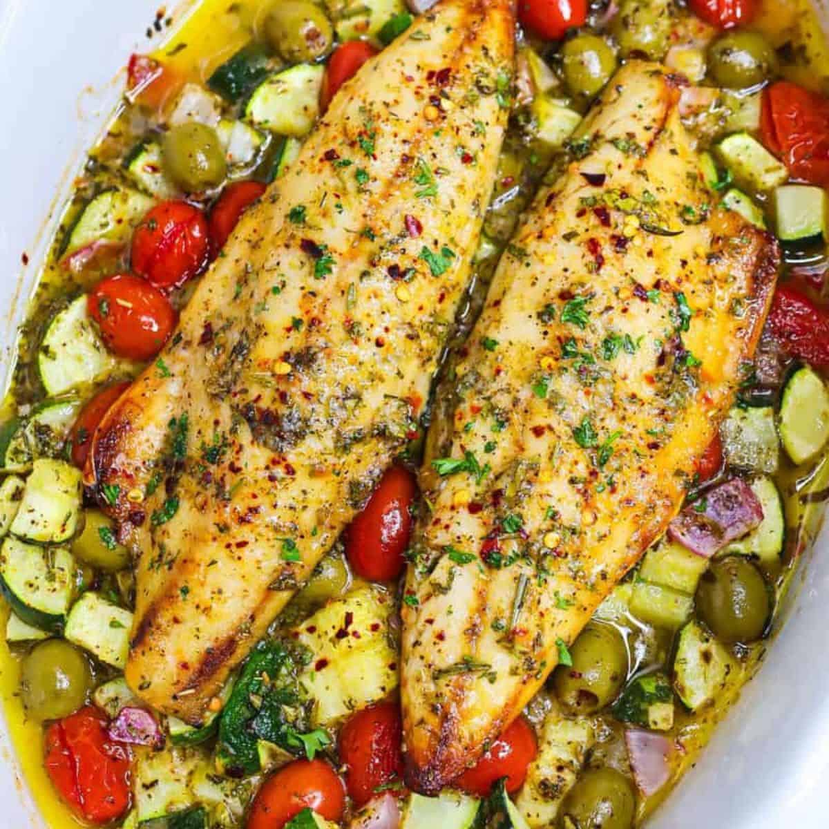 Easy Mediterranean Baked Fish - Cooking With Claudy