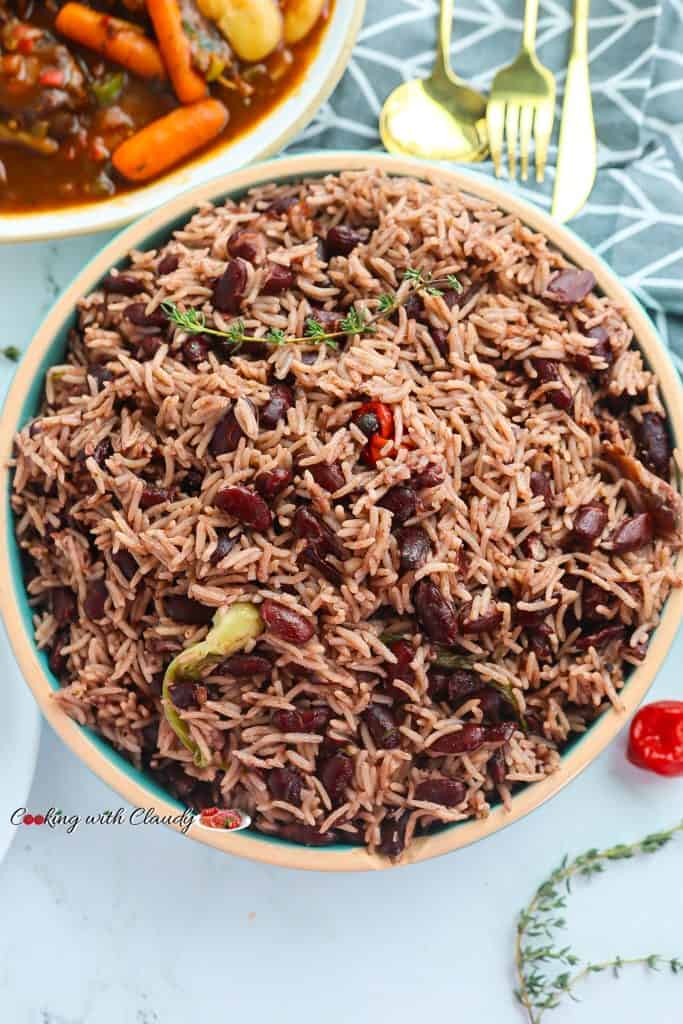 Jamaican Rice and Peas - Cooking With Claudy