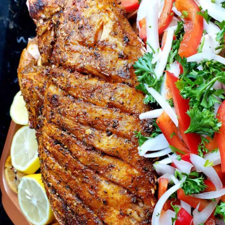 Oven Grilled Whole Red Snapper - Cooking With Claudy