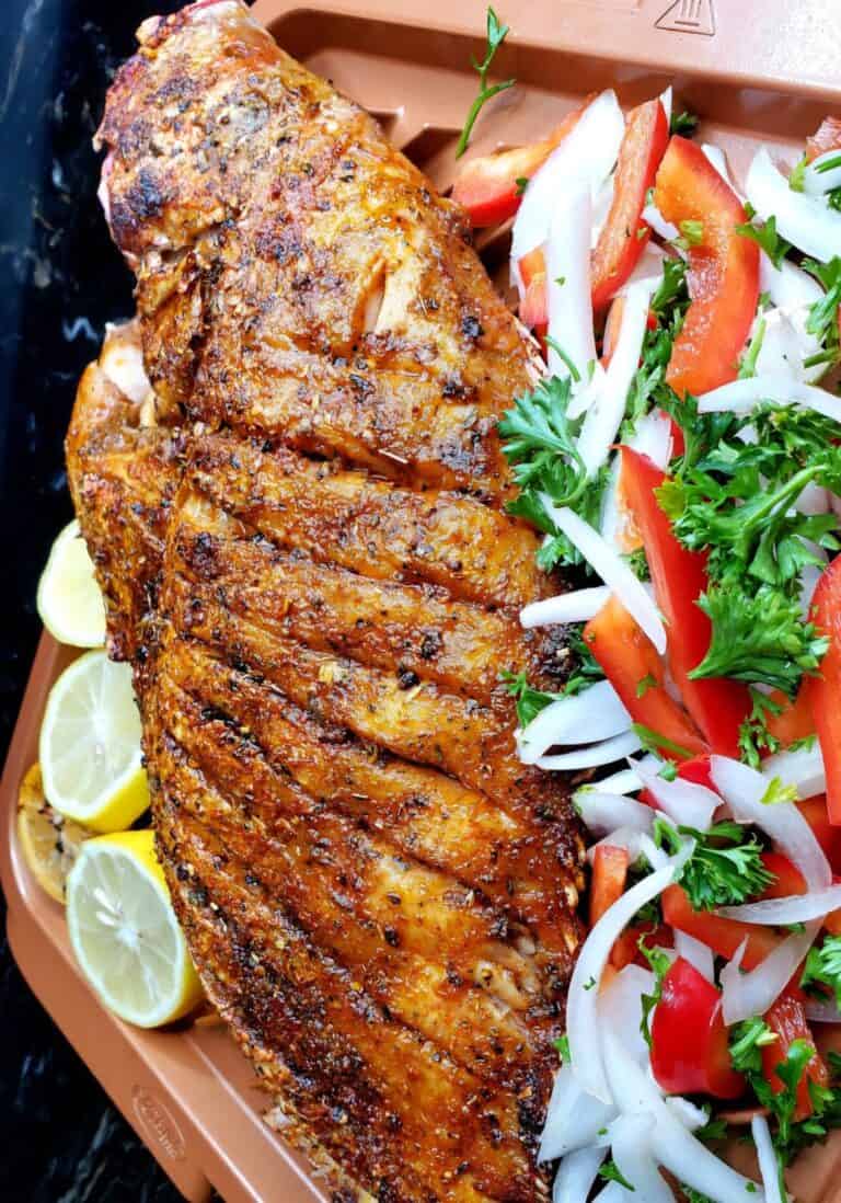 Oven Grilled Whole Red Snapper - Cooking With Claudy
