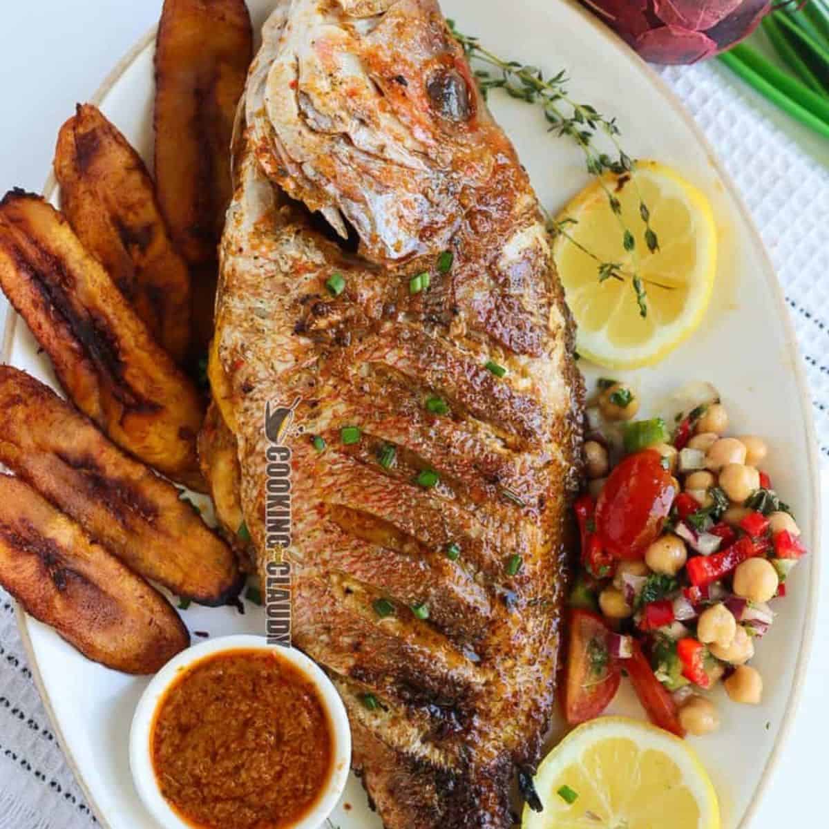 Caribbean Grilled Red Snapper - Cooking With Claudy