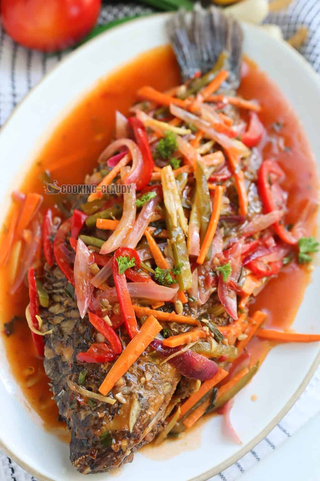 Sweet and Sour Escabeche Fish - Cooking With Claudy