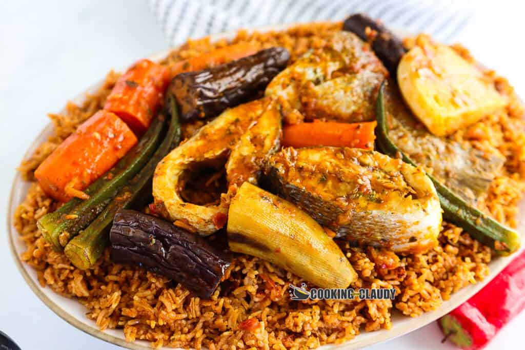 Thieboudienne (Senegalese Jollof Rice and Fish) - Cooking With Claudy