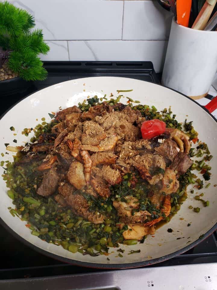 African Sweet Potato Leaves Stew - Cooking With Claudy